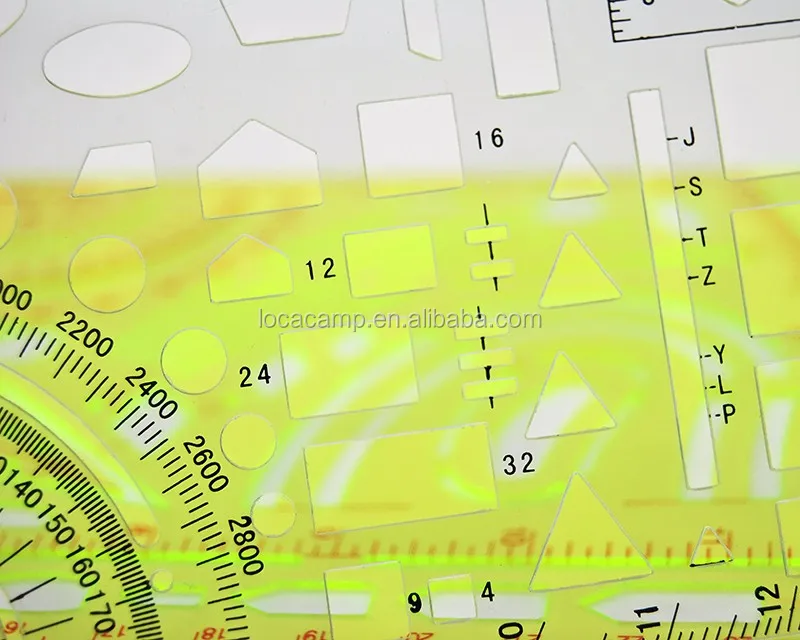 Plastic Tactical Drawing Drafting Map Scale Ruler Military Map Marker ...