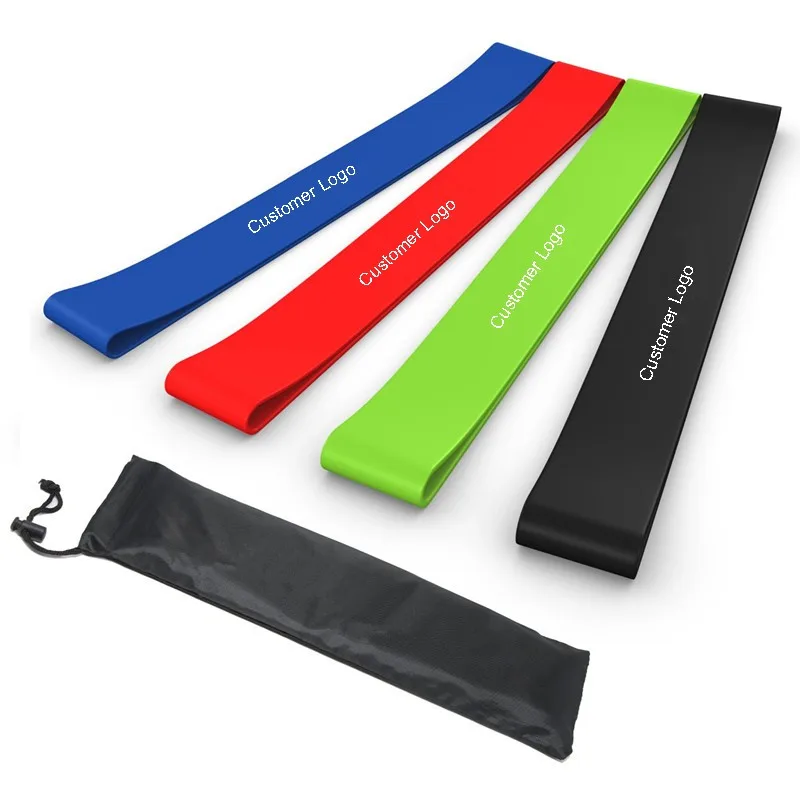4pcs Fitness Training Bands Exercise Yoga Bands Rubber Resistance Loop ...