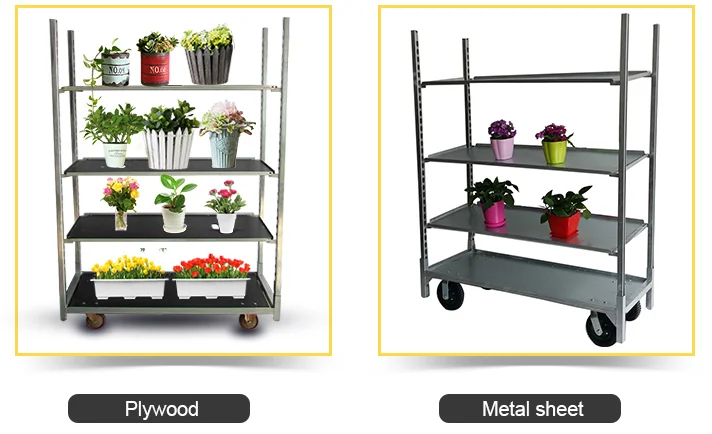 Metal Rack Shelf Garden Hand Cart - Durable & Versatile