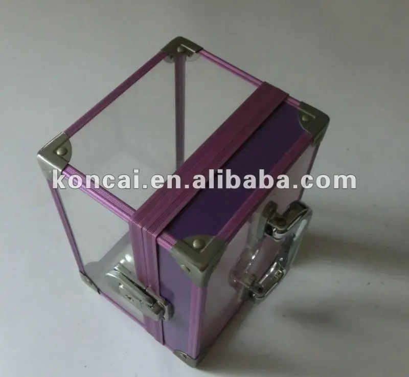Transparent Aluminum Acrylic Box,Handbags Cosmetic Bags With Handle ...