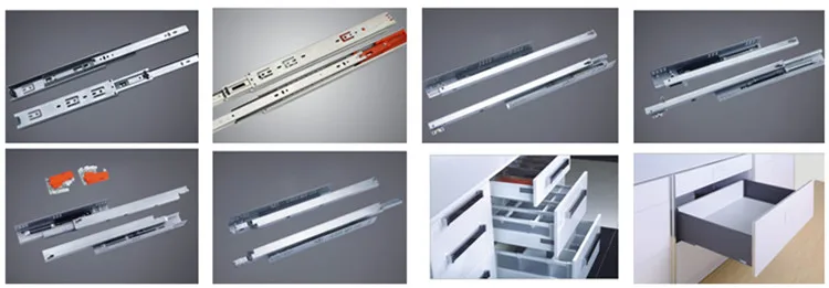 Hydraulic Furniture Steel Drawer Slide Channel,Heavy Loading Drawer ...