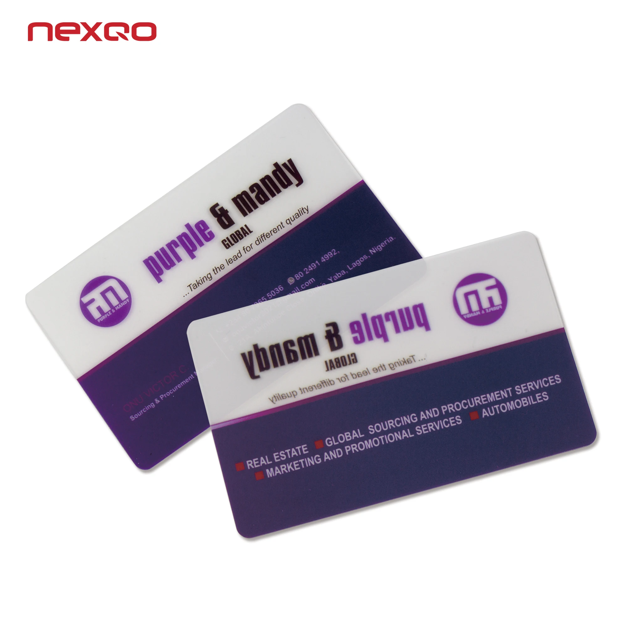 Transparent Matte Surface Plastic Business Card With Hologram - Buy Pvc ...
