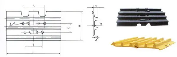 Pc30 Pc45 Pc60 Pc100 Pc120 Pc200 Pc300 Pc400 Track Plate Track Pad ...