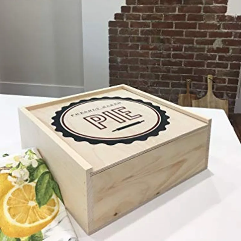 Pie Carrier Dessert Bakery Box Pastry Freshly Baked Wooden Pie Box ...
