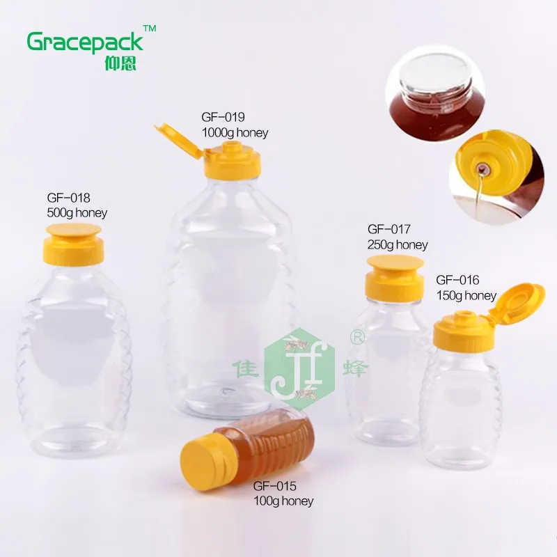 Free Sample 380ml/500g Plastic Pet Bottle with Silicone Valve Cap
