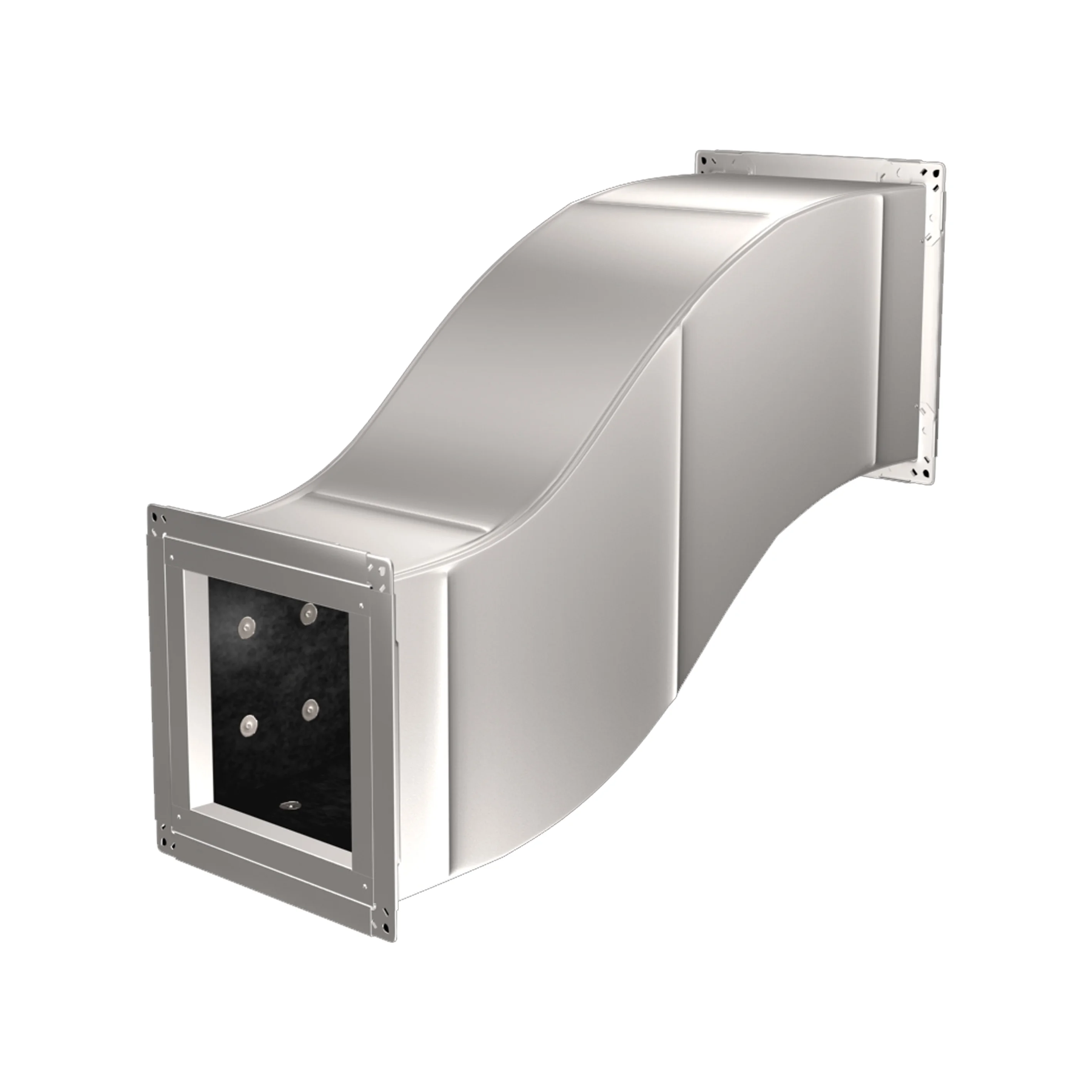 Curved Rectangular Duct Galvanized Steel Tdf Tdc Insulation Ventilation ...