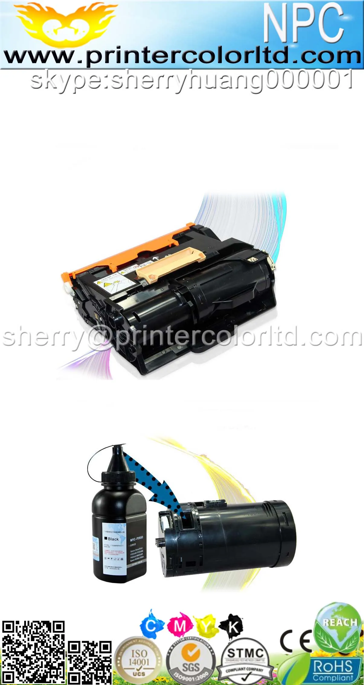 Tóner en Polvo de 1 kg para Recarga de Xerox Phaser 3610/3610DN/3610N ...