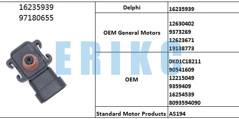 Erikc 2 Bar 8093594090 Manifold Absolute Barometric Pressure Map Sensor ...
