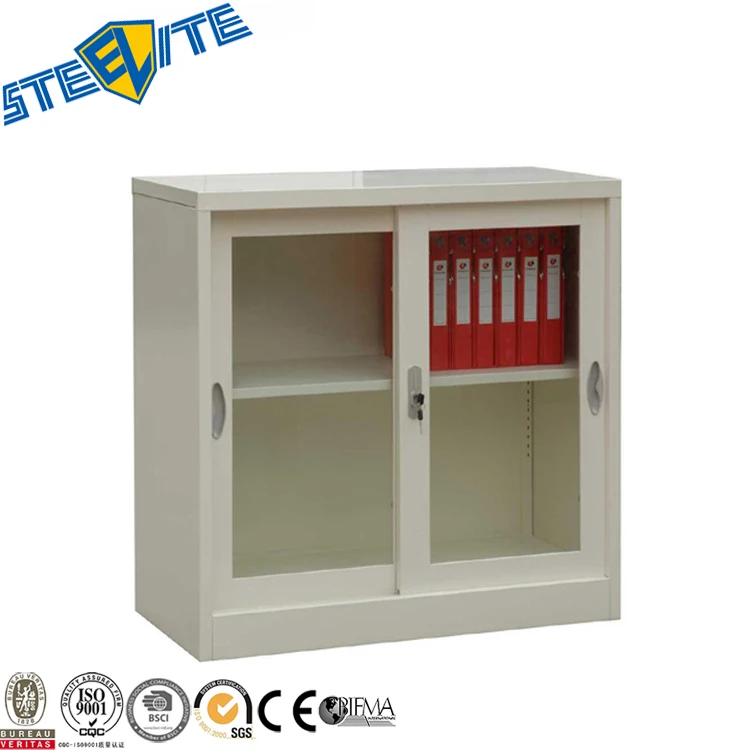 Steel Office Filing Cabinet - Small Sliding Door Cabinet