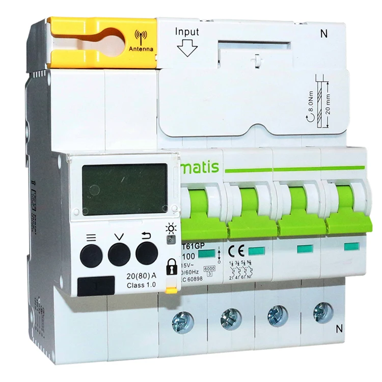 Matis Smart Wifi Energy Meter 2g/3g Mcb 63a 80a Earth Leakage Circuit ...