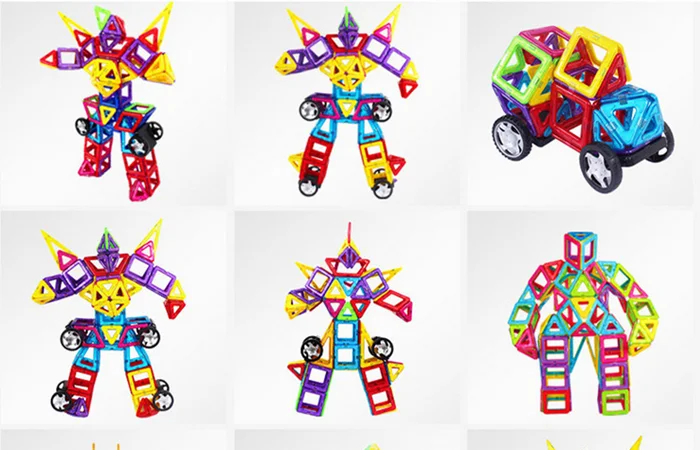 Plastic Connector Magnetic Toy Car,Kids Interlocking Building Block ...