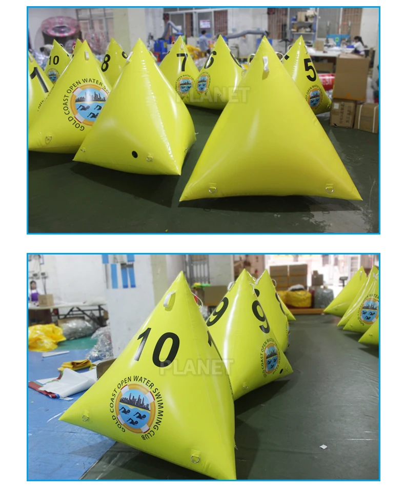 Custom Pvc Water Event Triangle Marker Swim Inflatable Triathlon ...