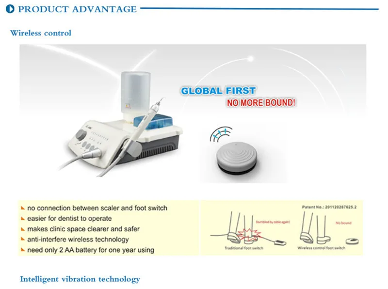 Fiber Optic Dental Ultrasonic Piezo Scaler With Bottle Fit For Ems Lcd ...