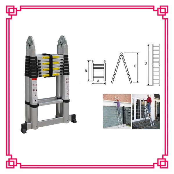 Deliladderdouble - Durable Aluminium Telescopic Stair Ladder