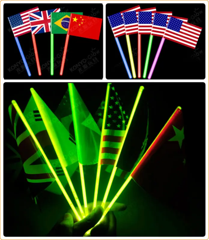 Customizable Fashionable Funny Glow Light Stick Flag for Party| Alibaba.com