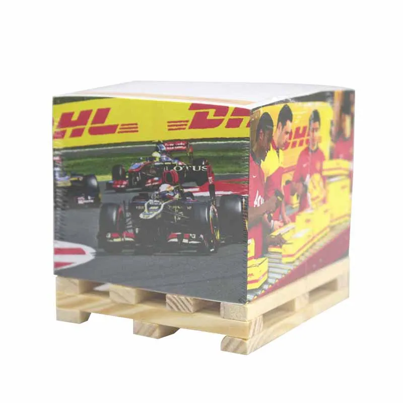 Memo Sticky Note Cube Paper Block Custom Wooden Sticky Note With Wooden ...