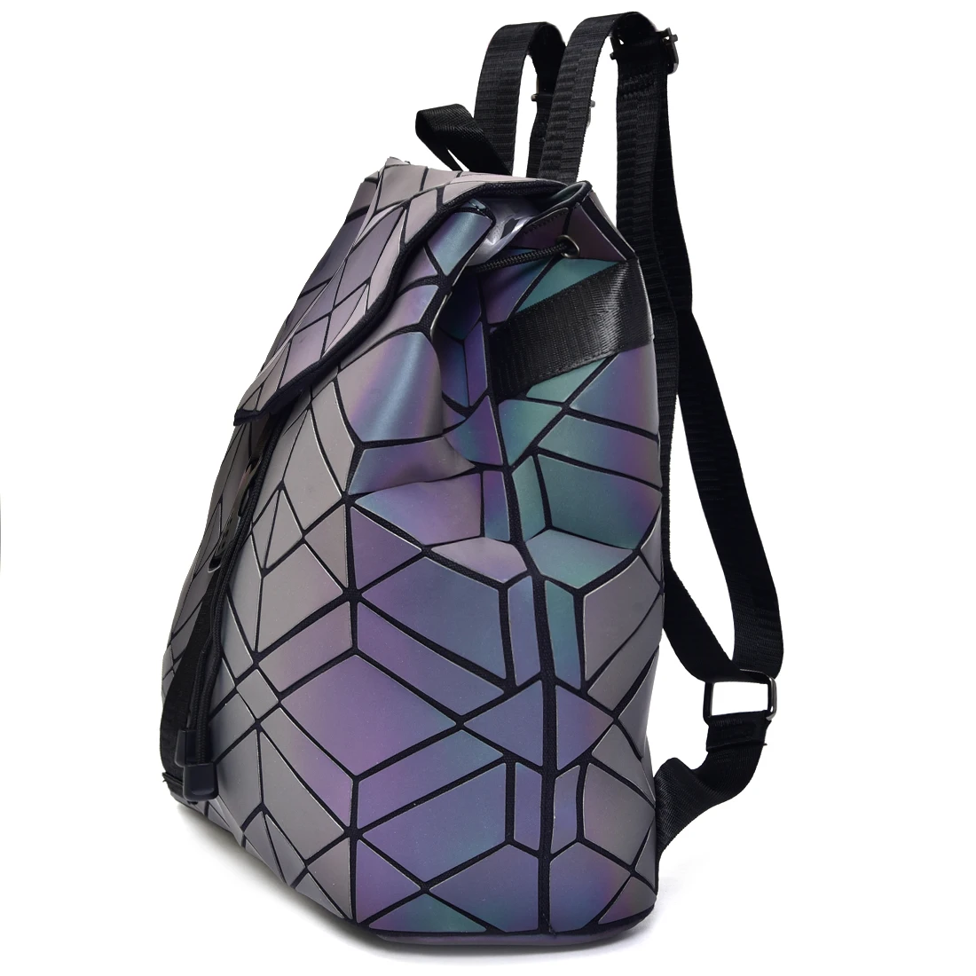 Wholesale Cool Reflective Waterproof Leather Drawstring Geometric ...