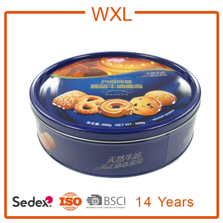 Custom Round Butter Cookies Tin - Eco-Friendly Packaging