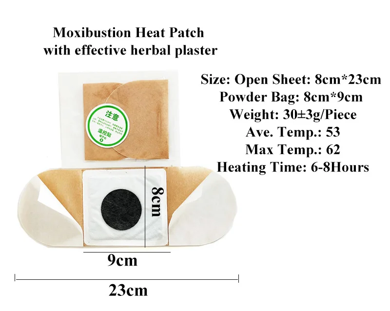 Adhesive Self Heat Moxa Moxibustion Patch Chinese Herbs Health Medical ...