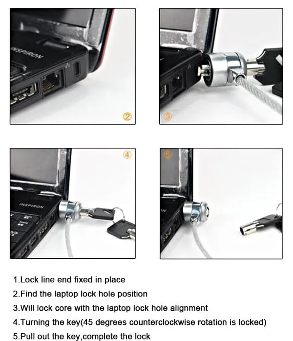 Laptop Security Combination Lock Cable For Computer - Buy Laptop Lock ...