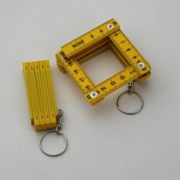 Mini 50cm Plastic Foldable Folding Ruler with Keyring