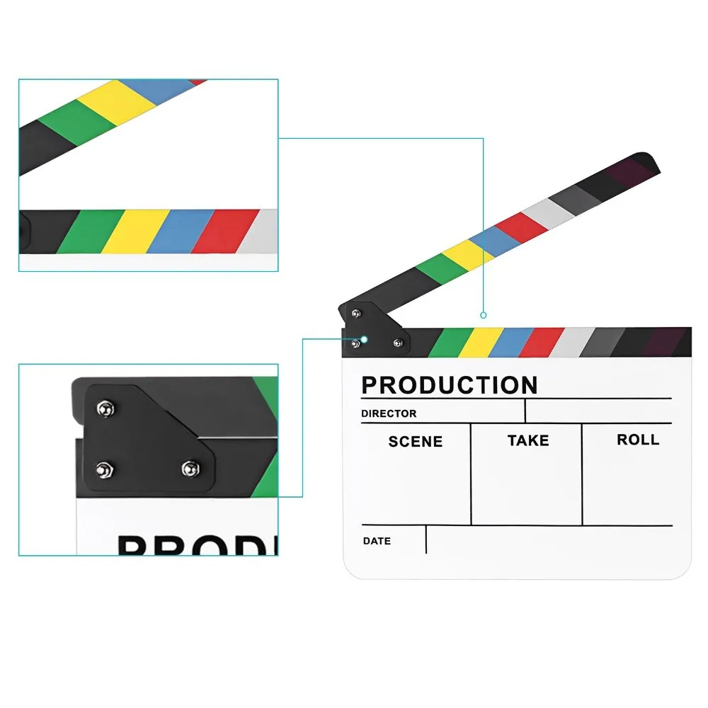 Acrylic Film Cut Action Scene Slate Clapper Board