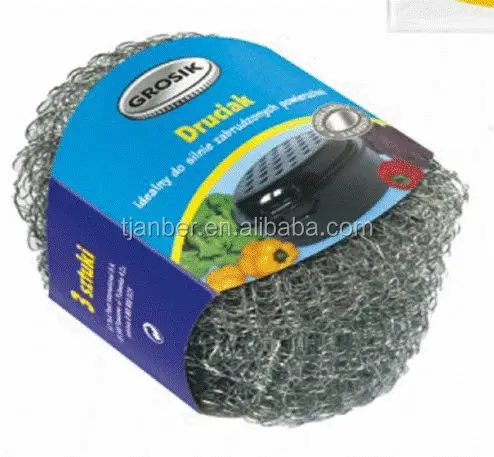 Dish Washing Galvanized Metal Sponge Stainless Steel Wire Sponge - Buy ...