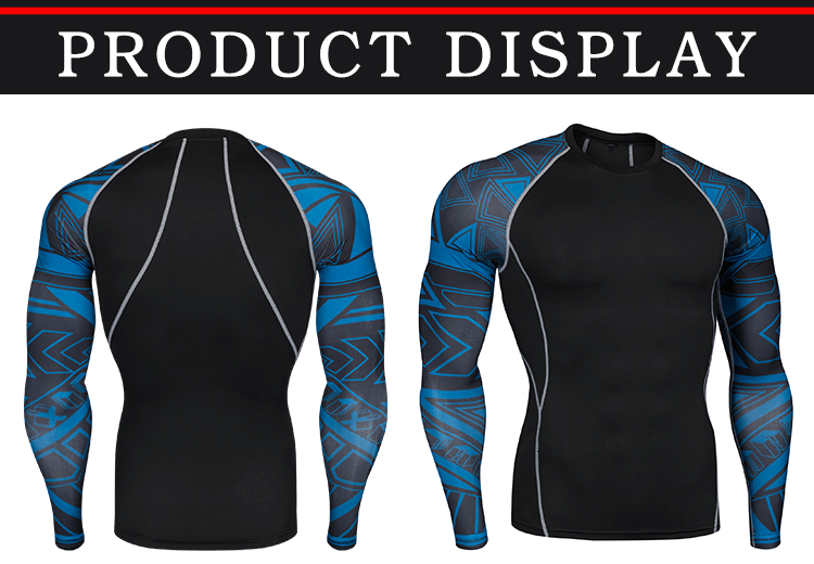 Custom Oem Quick Dry Gym T-shirt Long Sleeve Men Rash Guard Compression ...