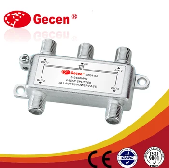 2017 Gecen Indoor 4 Way Catv Splitter For Cable Tv Satellite Splitter ...