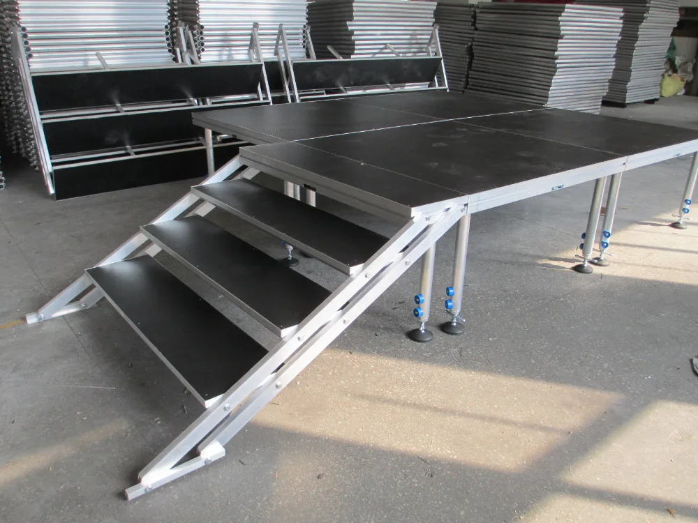 Outdoor Portable Stage with Handrail and Ramp Stairs for Sale