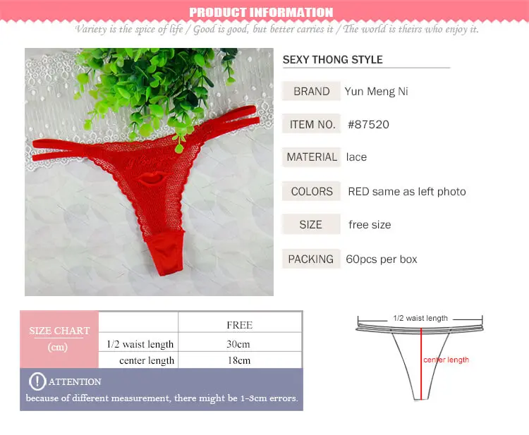 Yun Meng Ni Factory Selling Sexy Transparent Thongs Sexy Hot Red Rose Thong G-string - Buy Sexy ...