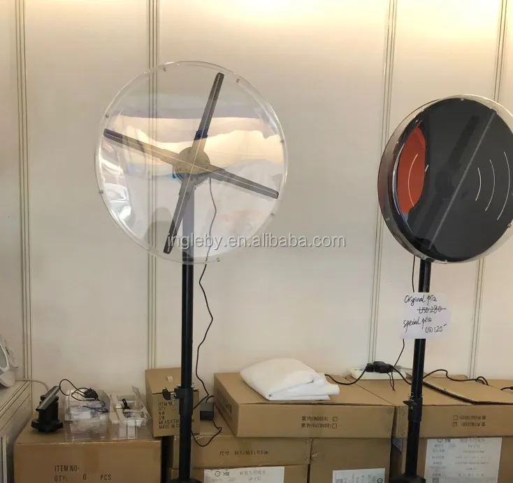 3d Hologram Led Fan Different Size 50cm Transparent Cover - Buy 3d ...