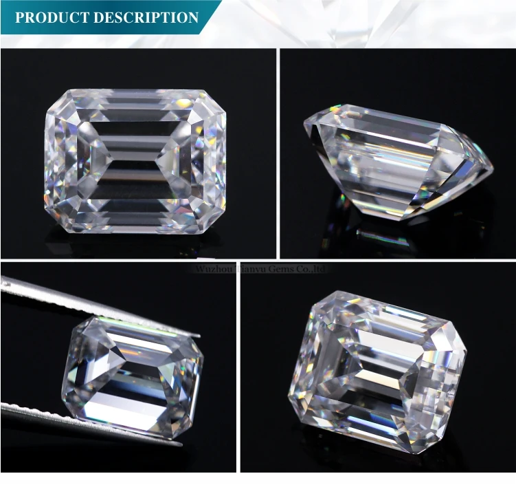 Moissanite Melee Emerald Cut 6x8mm Ef Color Clarity Harga Per Karat ...