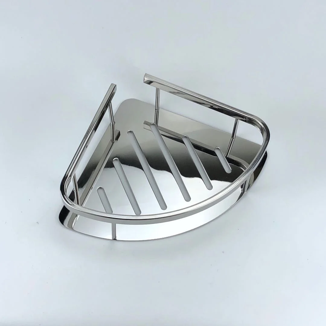 Wall-mountd 304 Stainless Steel Single-layer Corner Bathroom Shelf ...