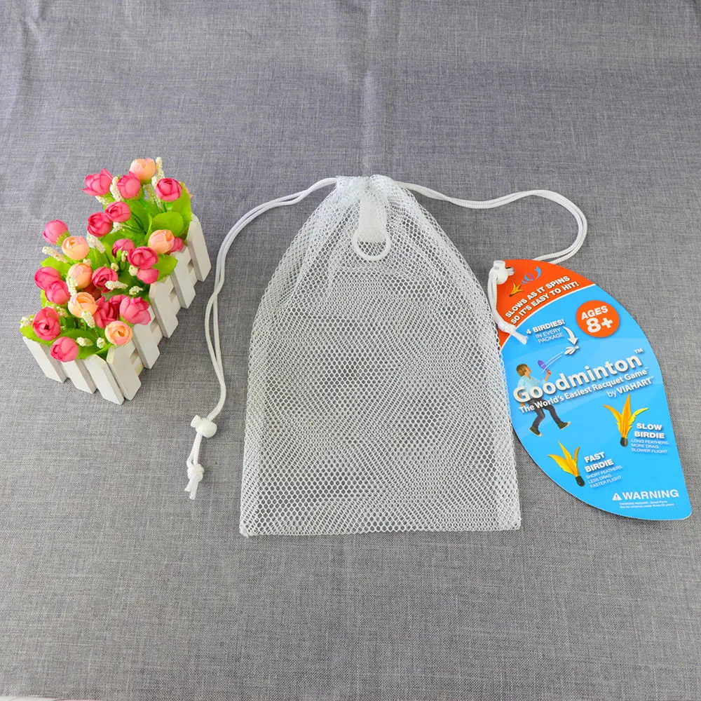 Custom Printed Small Nylon Drawstring Mesh Bag - Eco-Friendly & Durable