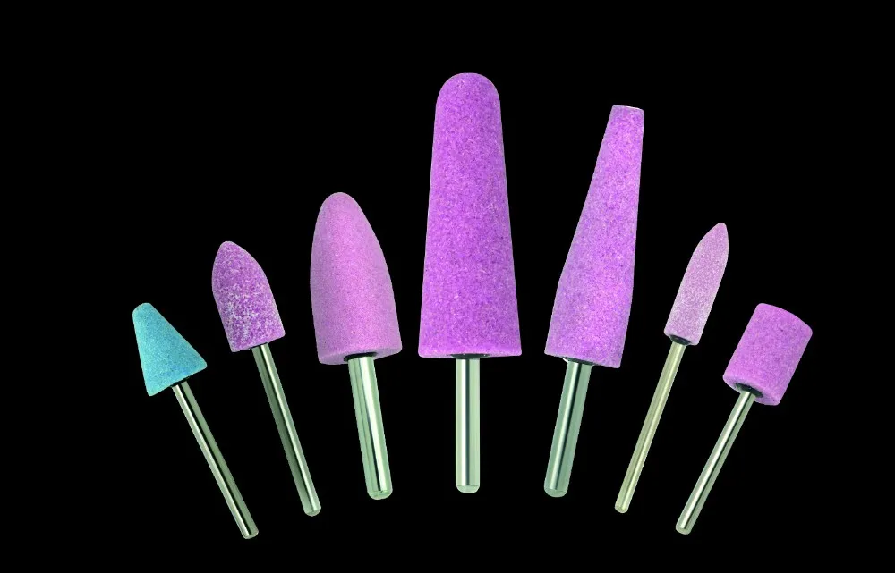 Flat Truncated Cone Shape Abrasive Mounted Stone Point Grinding Head ...