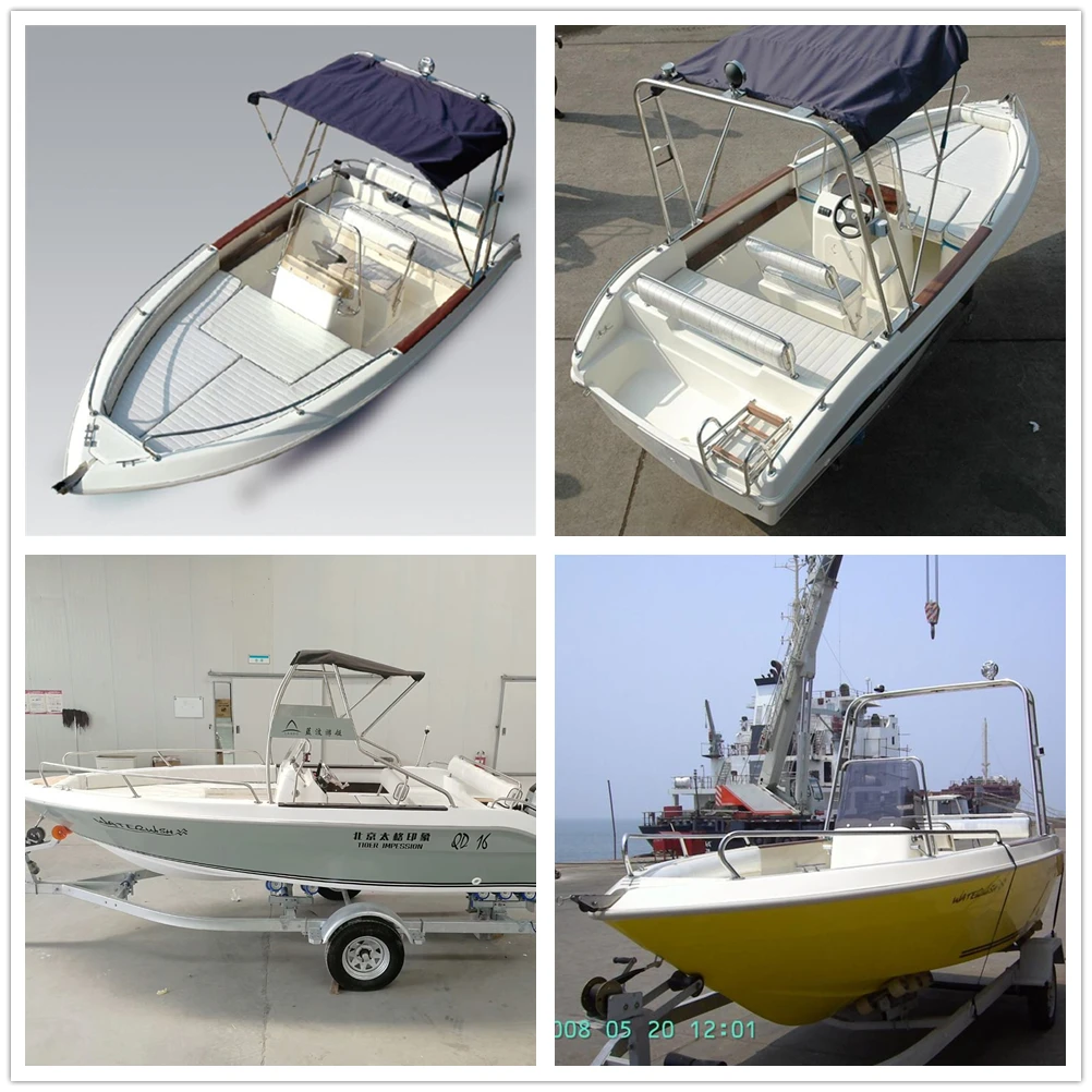 Qd 16 Ouvert En Fiber De Verre Mini Pêche Bateau À Moteur - Buy Mini ...