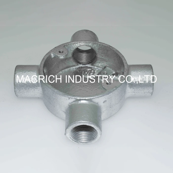 BS 4568 Intersection Electrical Conduit 4 Way Circular Box