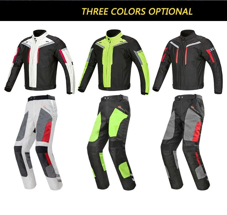 Summer Winter Unisex Motorcycle Riding Jacket Pants Warm Waterproof ...