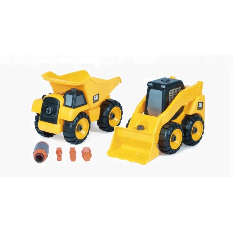 Diy Assembly Toy Digger Excavator Plastic Construction Truck Toys Play ...