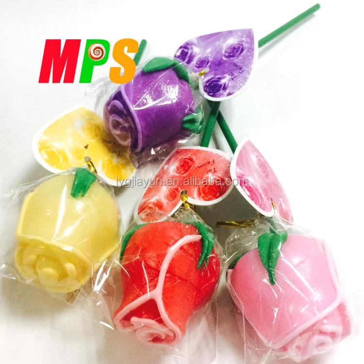 Rose Flower Handmade Hard Sweet Lollipops Candy - Buy Rose Candy,Flower ...