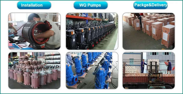 Wq Submersible Trash Water Pump For Wastewater Sewage Pump Guide Rail ...