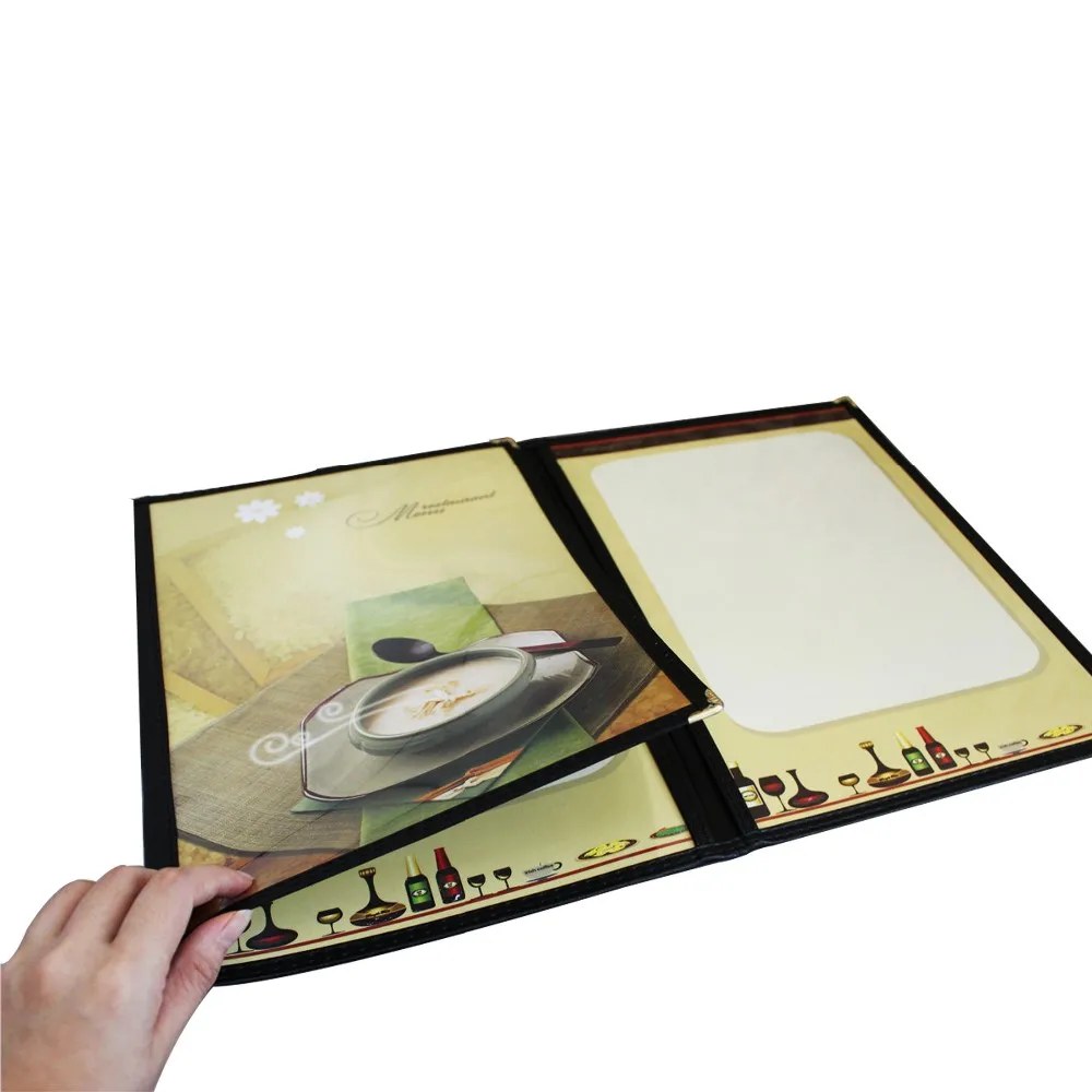 3 Pages Menu Covers PU Leather with Pockets From Yimi| Alibaba.com