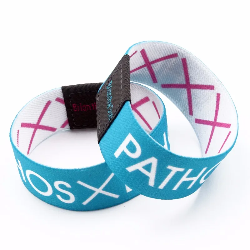 Wholesale Fashion Printed Polyester Custom Elastic Fabric Bracelet ...
