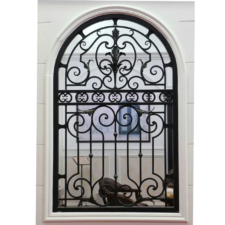 Customized Size Color Simple Wrought Iron Window Grill Design - Buy ...