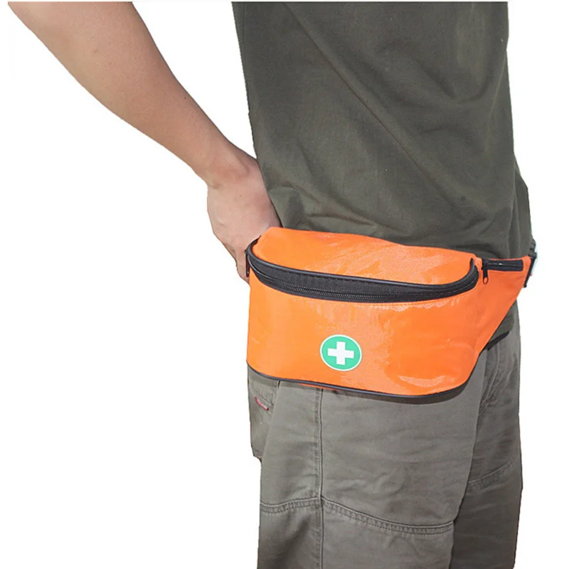 Portable Family Orange Fanny Pack Medical Waist Bag First Aid Kit Waist ...
