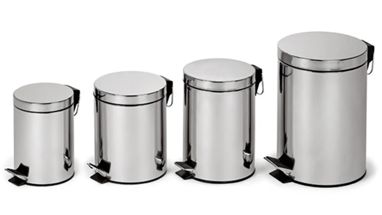 Decorative Commercial Cleanroom Stainless Steel Dustbin