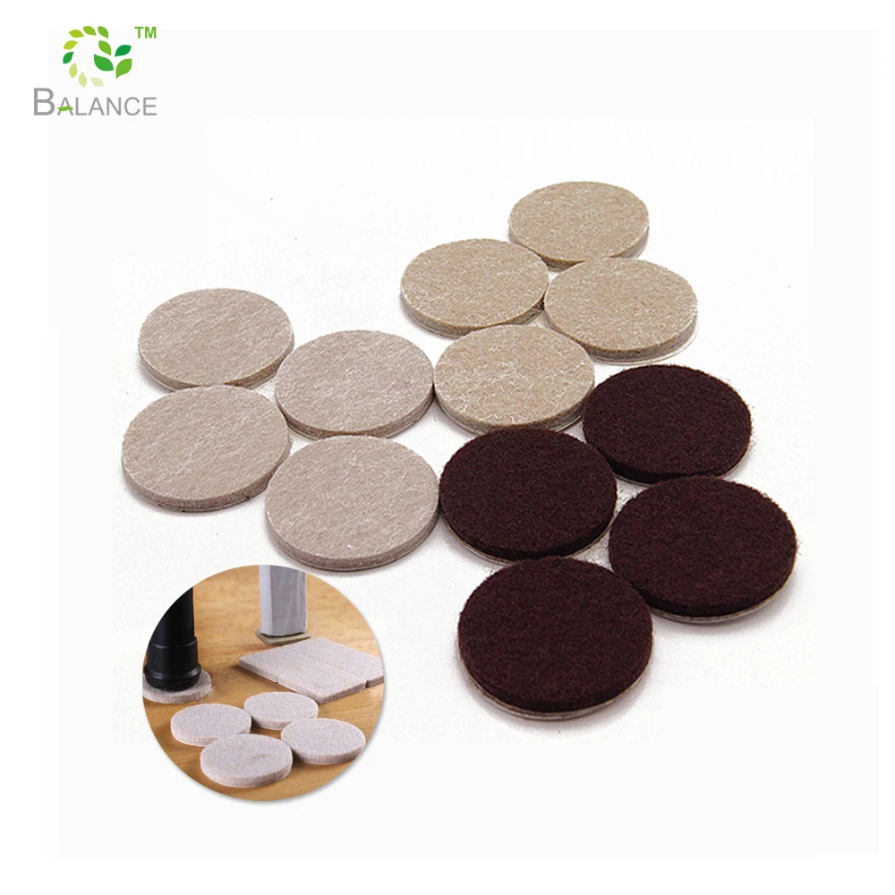 Adhesive Round Chair Glide Felt Pad Protector Furniture Feet Floor Pad ...