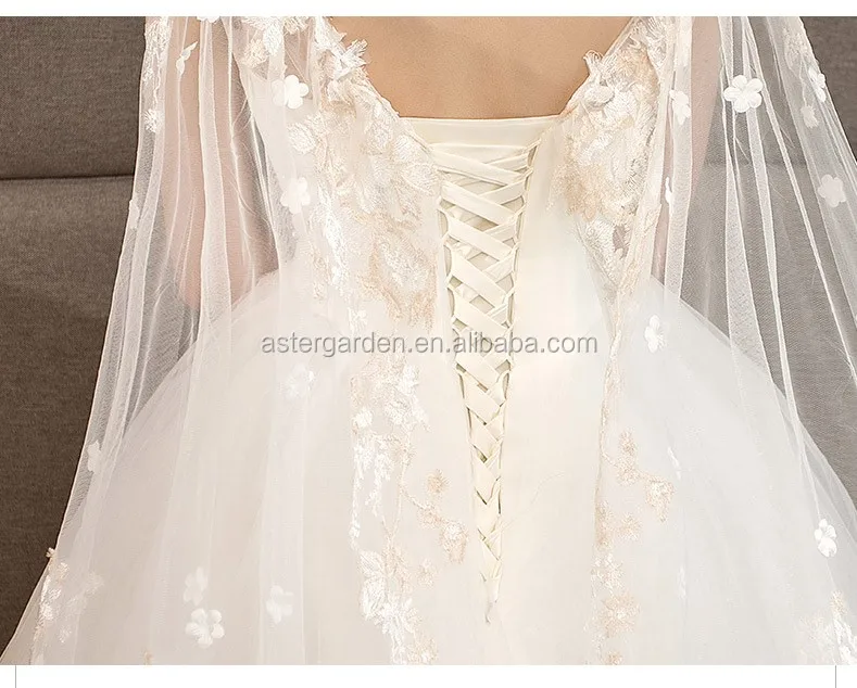 Wedding Dress 2018 New Style Brides Off Shoulder Luxurious Long ...