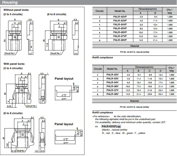 Jstコネクタ2.0ミリメートルピッチ2ピンpalシリーズハウジングpalr-02vfワイヤー電線コネクタ - Buy Jstコネクタ、ワイヤーに電線コネクタ、住宅 Product on ...